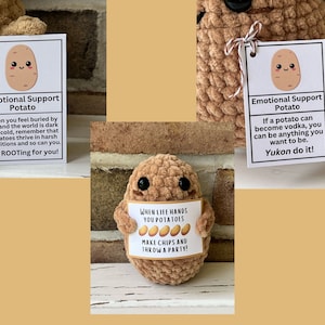 PRINTABLE Emotional Support Potato Tags, Display for Crochet Potatoes ...