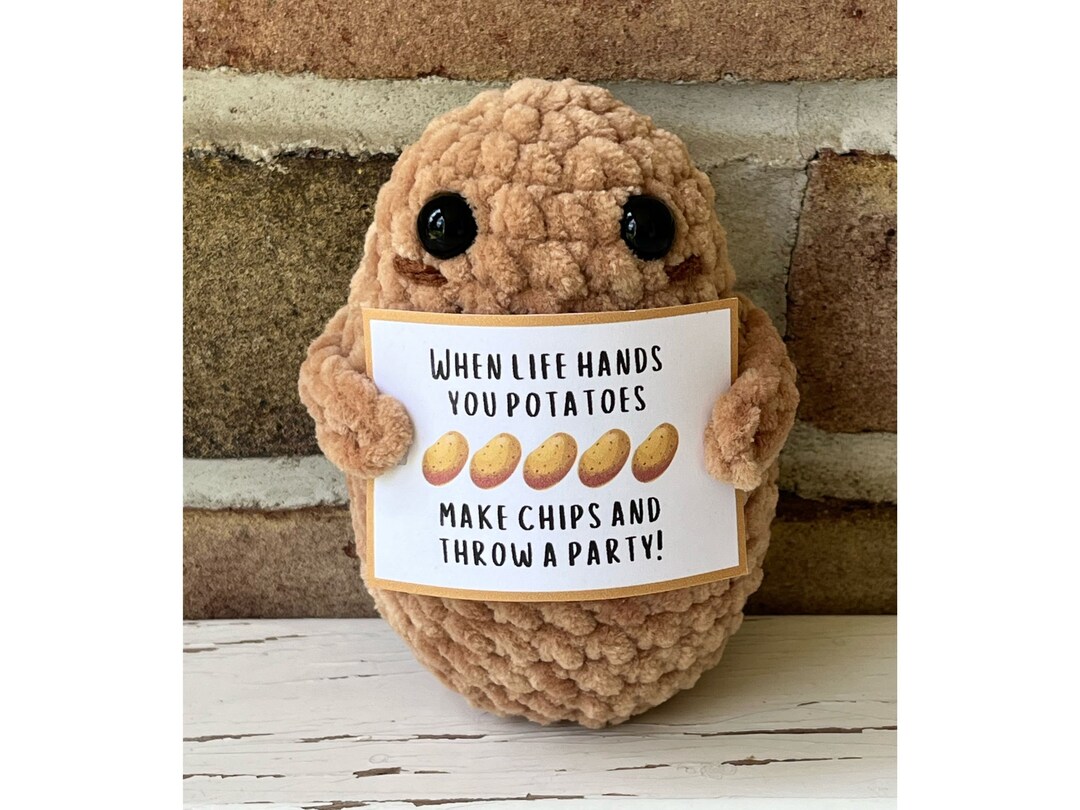 When Life Hands You Potatoes, Crocheted Potato Plush, Gift for Potato ...