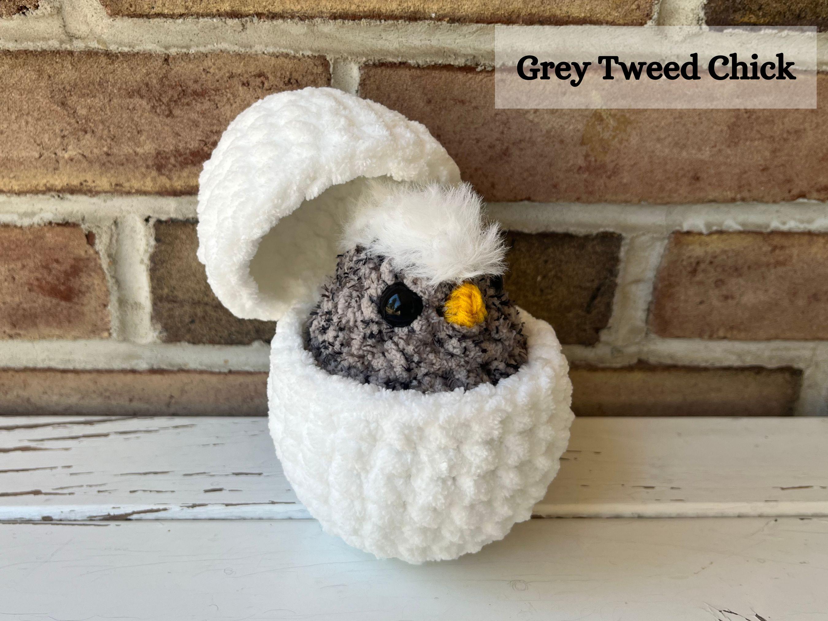 Hatching Chick Plush, Stuffed Toy Chick, Crochet Chick Egg Plushie ...