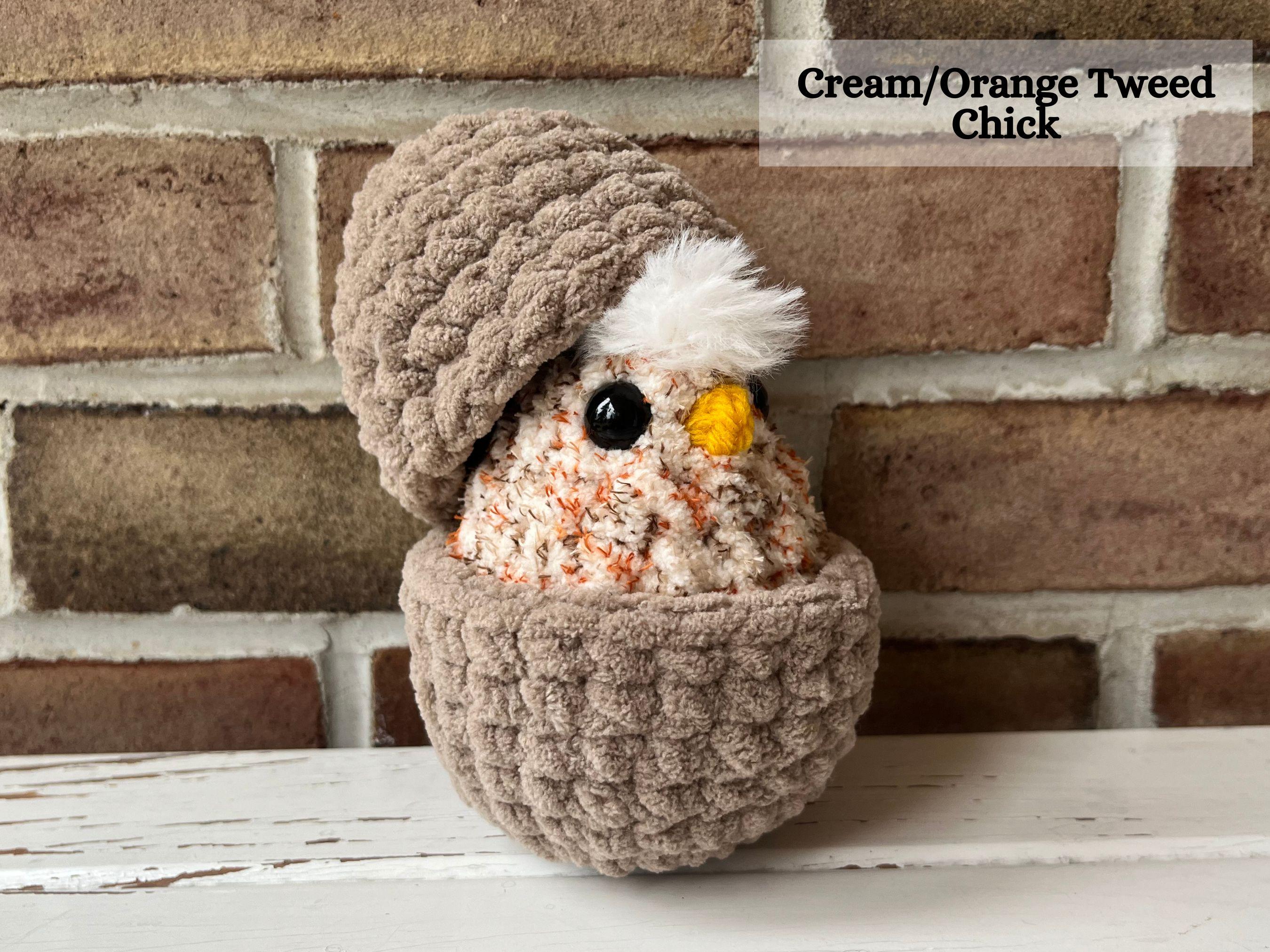 Hatching Chick Plush, Stuffed Toy Chick, Crochet Chick Egg Plushie ...