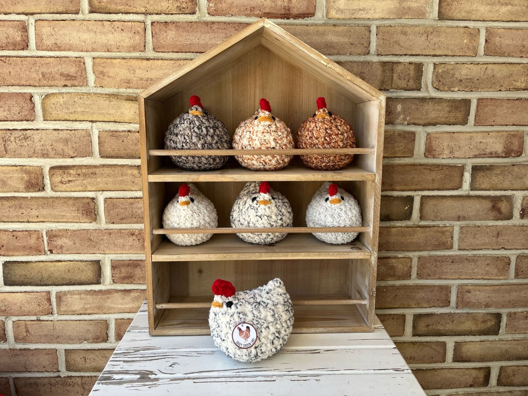 Crazy Chicken Lady Plush, Stuffed Toy Chicken, Rooster Plushie, Crochet ...