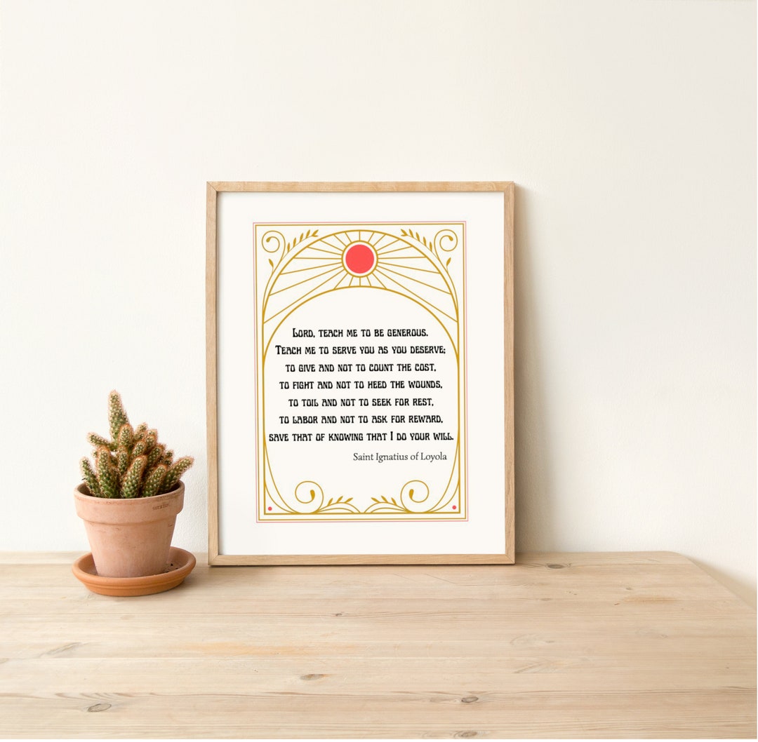 Saint Ignatius of Loyola Quote***instant Download,printable Art, 8x10 ...