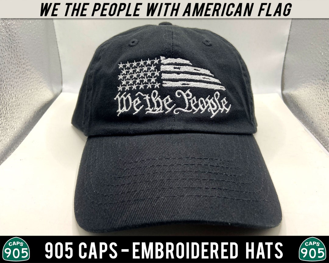 We the People Embroidered Canvas Hat - Etsy