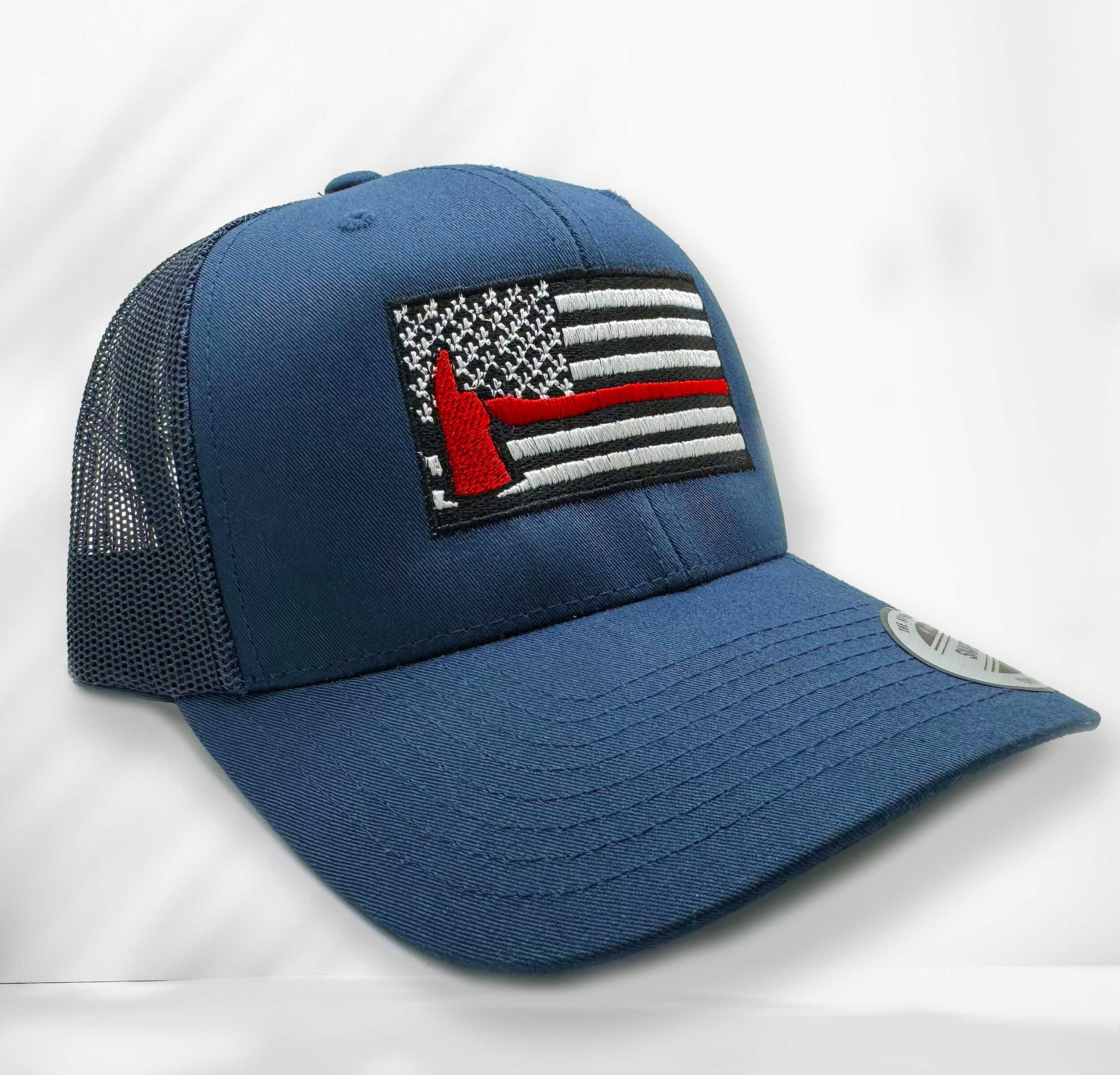 Thin Red Line Hat Firefighter Axe Embroidered Hat - Etsy