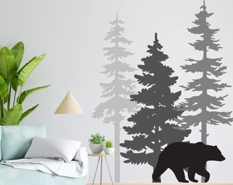Tree Wall Decals Forest Decals Woodland Nursery Decor Nursery Decals ...