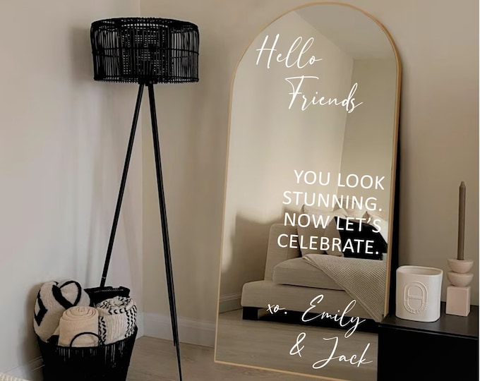Welcome to the Engagement Mirror Decal Soon to Be Mr & Mrs Custom ...