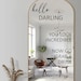 Custom Selfie Mirror Decal for Wedding - Hello Darling / Friends You ...