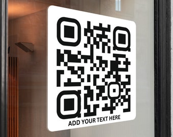Custom QR Code Decal Business Decal Custom QR Code Vinyl Car - Etsy