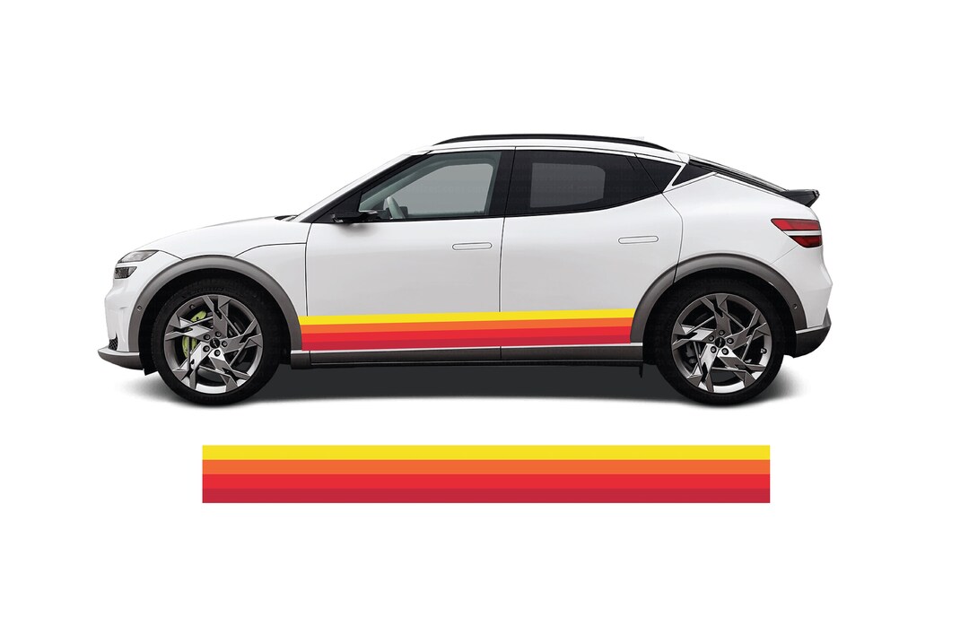 Retro Car Side Stripes Graphics Vinyl Decals Both Sides Car Graphics ...