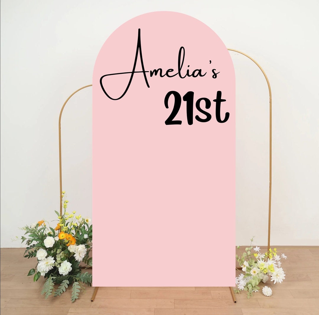 Personalised Birthday Backdrop Decal Birthday Name Sticker for Birthday ...