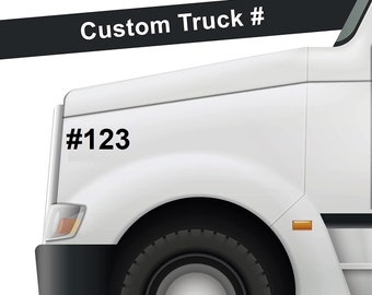 Semi Truck Number Decal - Etsy