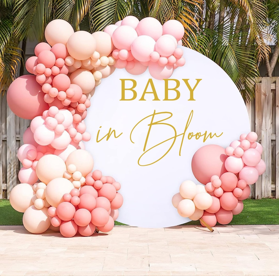Baby Shower Decorations Baby in Bloom Decal for Balloon Arch, Gender ...