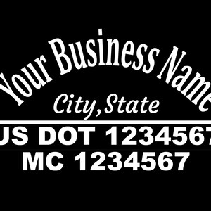 Custom US DOT & MC Number Decals – Trucking Company Logos - Etsy