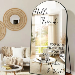 Personalized Selfie Mirror Decal for Wedding Entry Sign Hello Darling ...