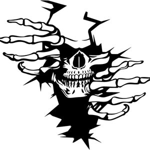 Skull Car Body Sticker Self-adhesive Vinyl Graphics Decals - Etsy