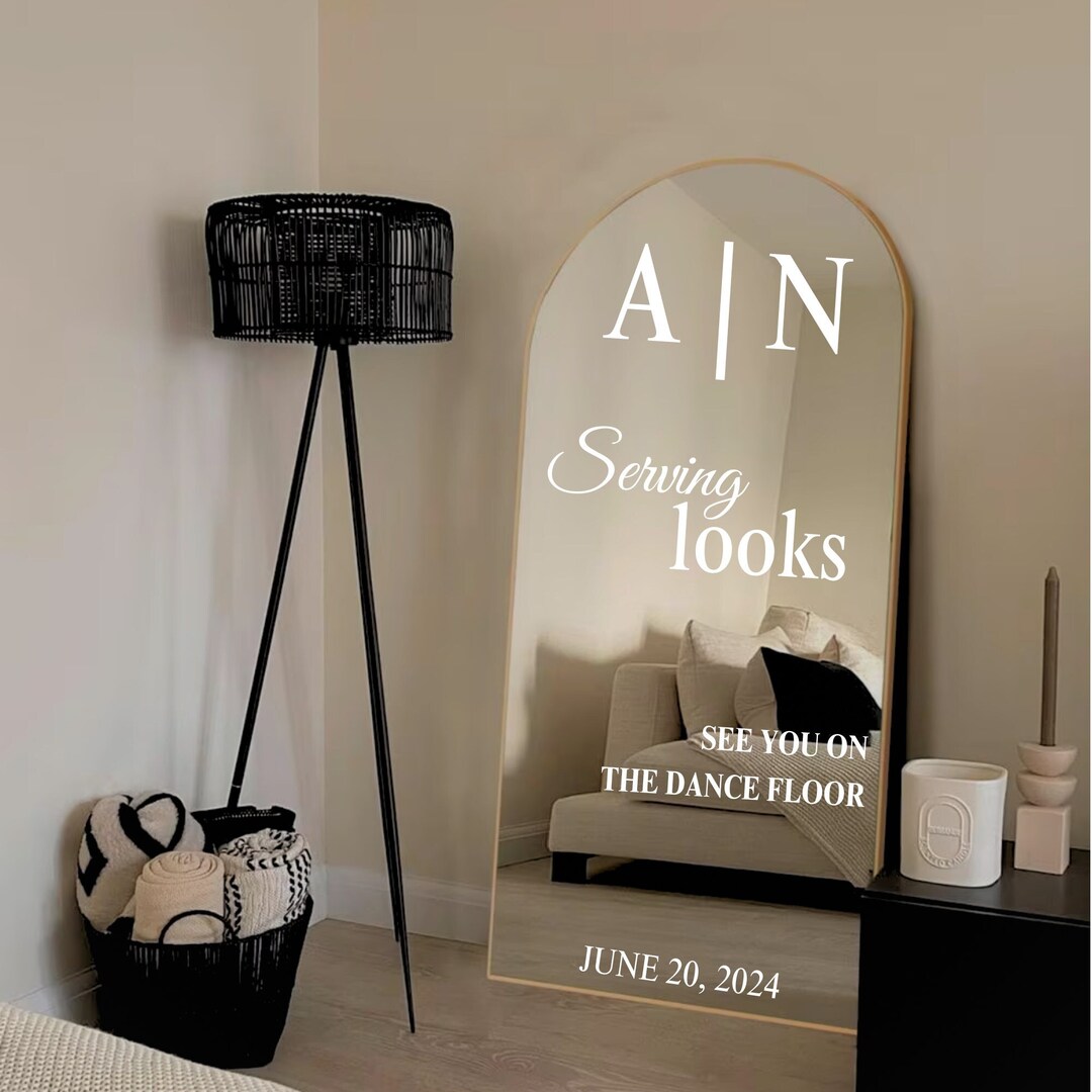 Custom Wedding Selfie Mirror / Wall Decal Serving Looks Wedding Decal ...