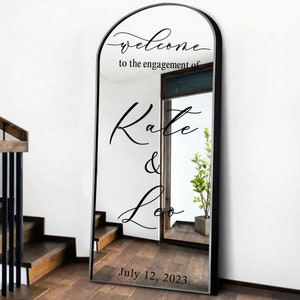 Welcome to the Engagement Mirror Decal - Soon to Be Mr & Mrs Custom ...