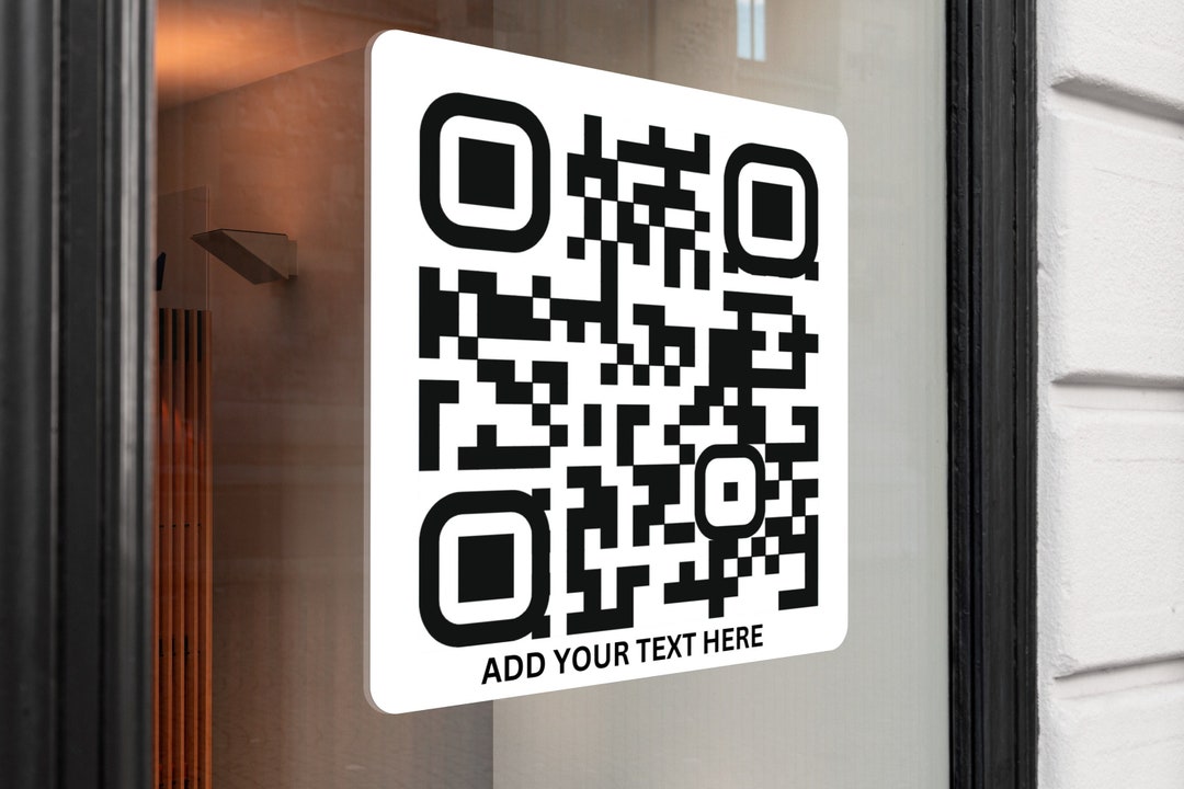 Custom QR Code Decal, QR Code Window Sticker, Custom Decal, Website ...