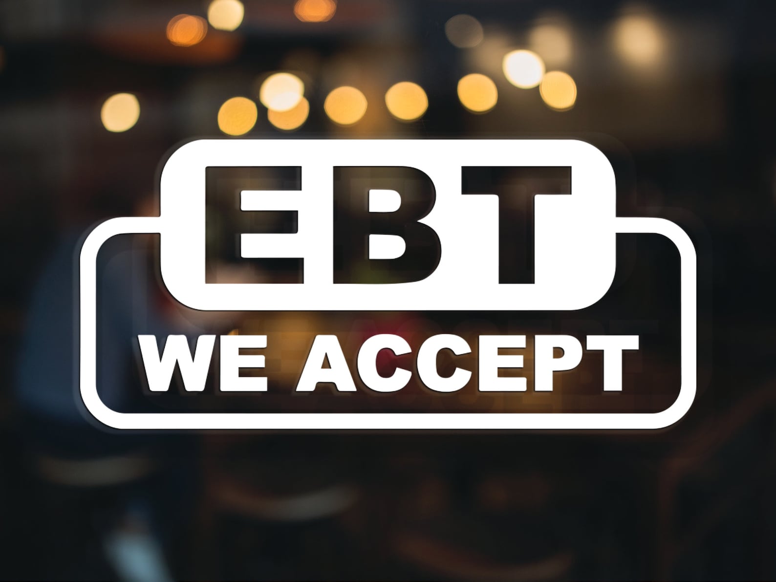 We Accept EBT and Cards Decal - Storefront Vinyl Sticker - Etsy