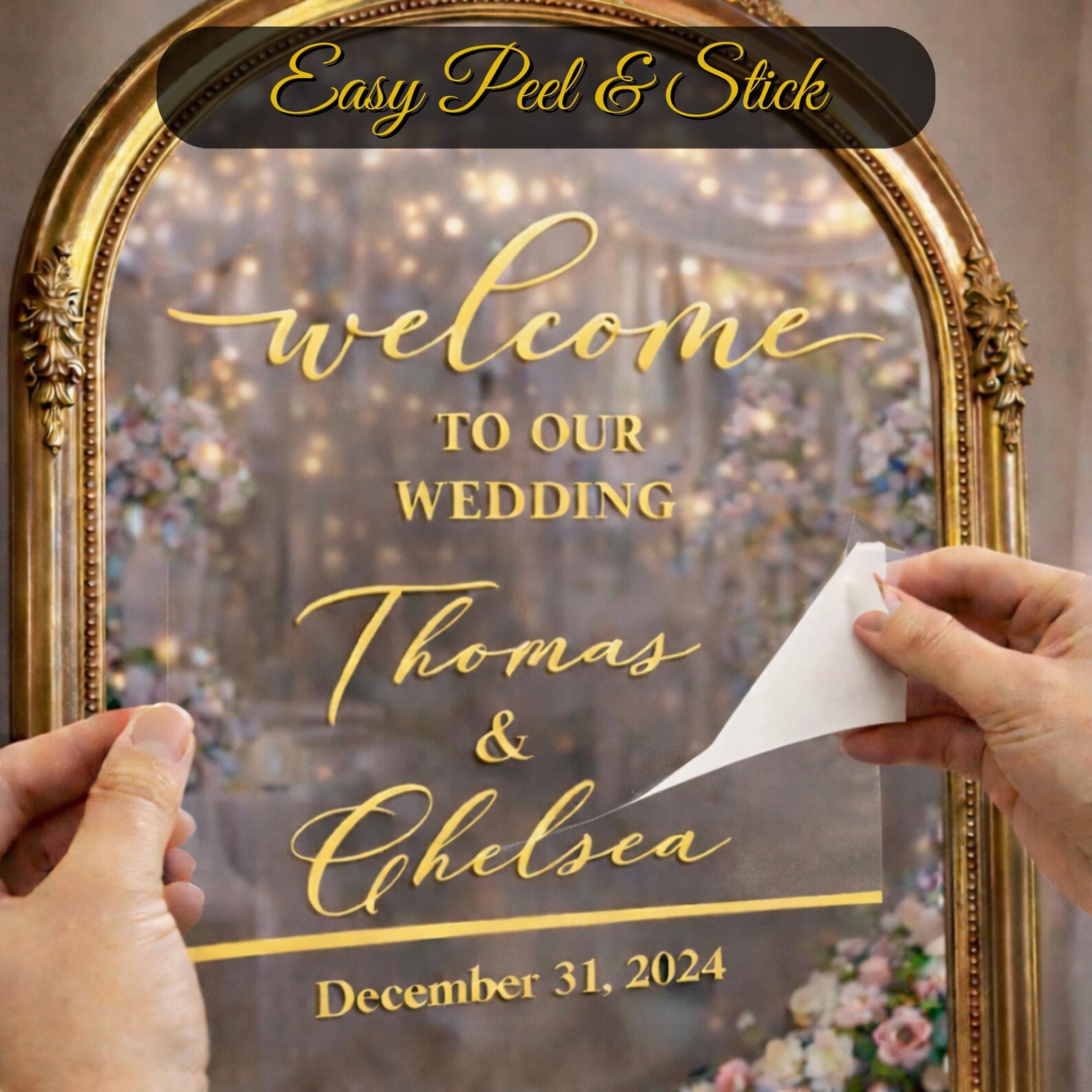 Custom Engagement Mirror Decal – Mr & Mrs Wedding Decor - Etsy