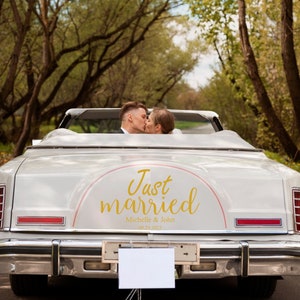Just Married Car Decal, Wedding Car Decal Sticker, Wedding Decal for ...