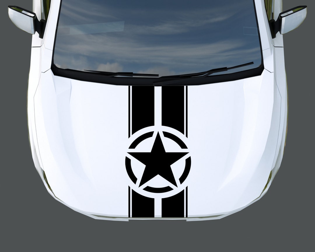Car Hood Stickers US Army Star Car Sticker Military Vinyl Car Decal for ...