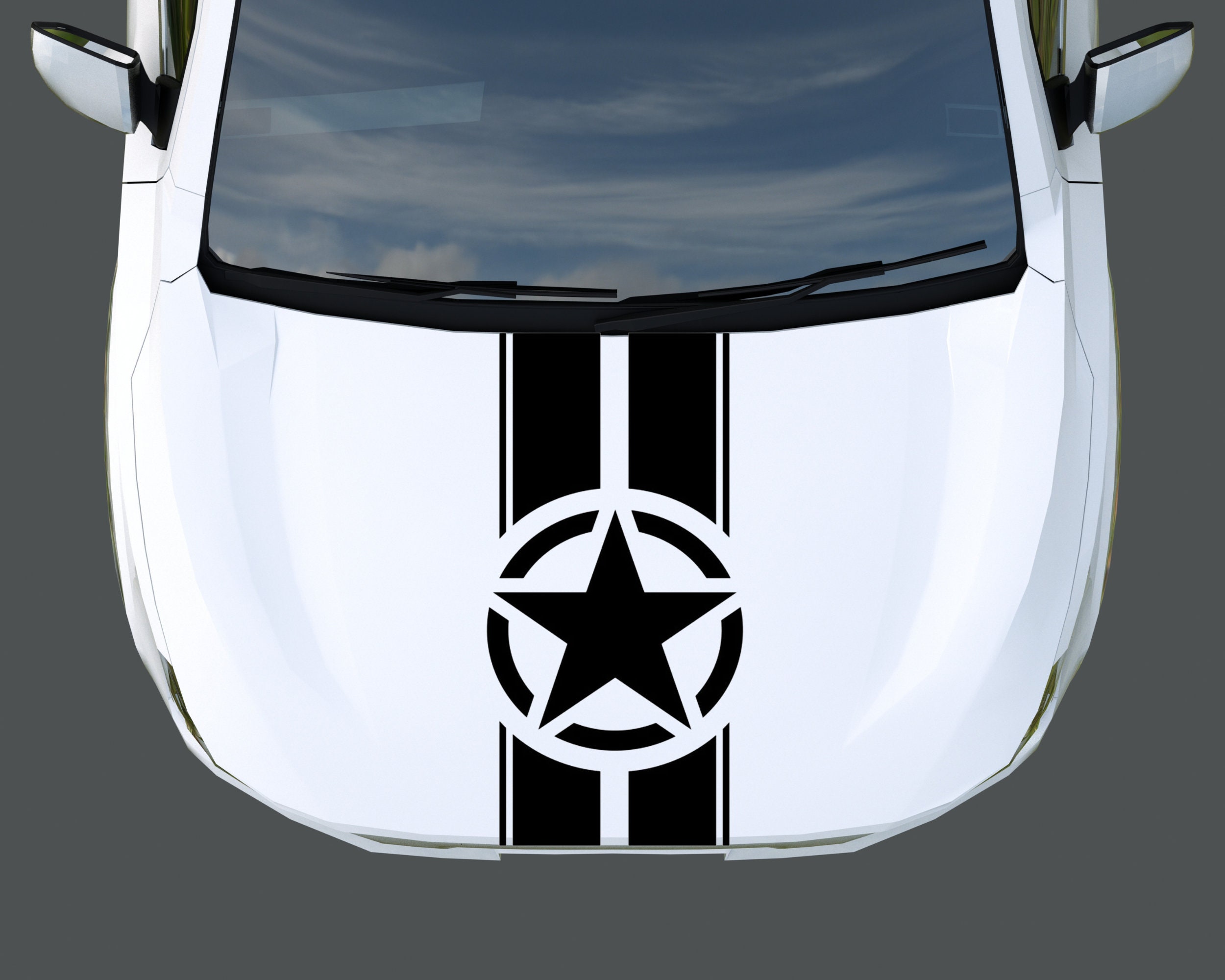 US Army Star Car Hood Decal: Military Vinyl Truck Sticker - Etsy