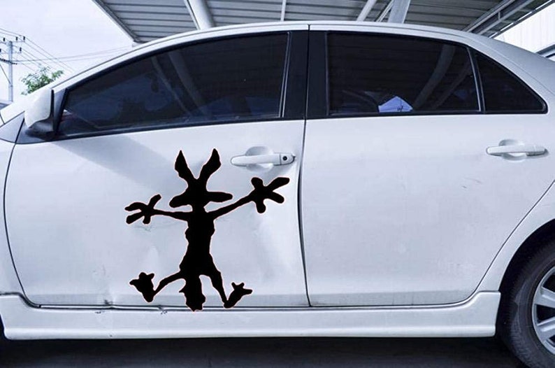 Car Dent Decal Wile E Coyote Splat HQ Vinyl Sticker Decal for - Etsy