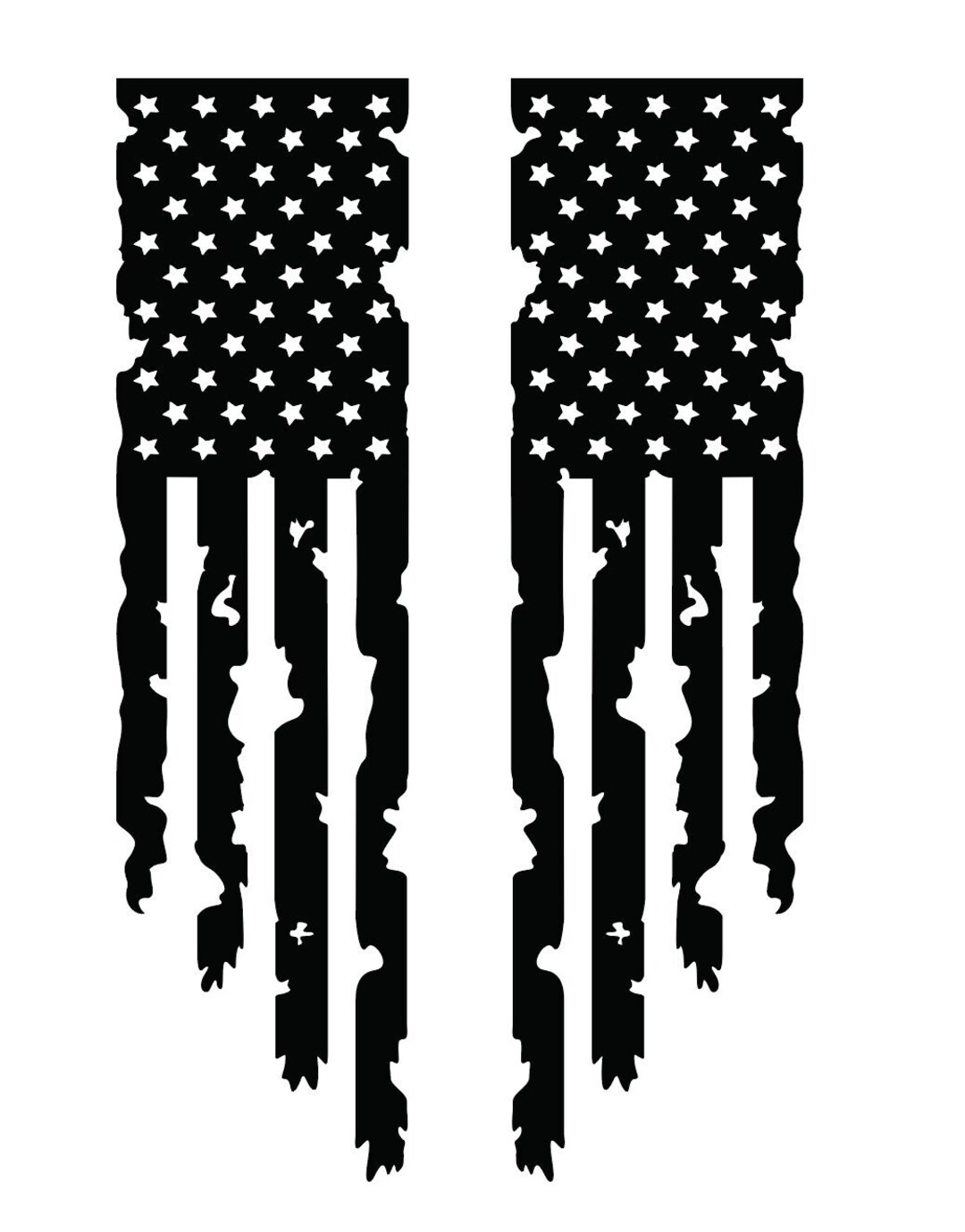 Distressed American USA US Flag Truck Tailgate Vinyl Decal for Car ...