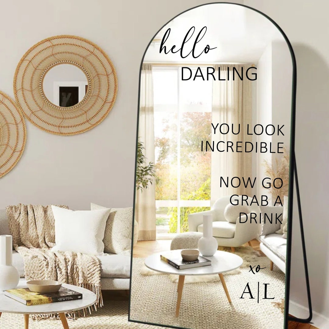 Custom Selfie Mirror Decal for Wedding Entry Sign Decal Wedding Welcome ...
