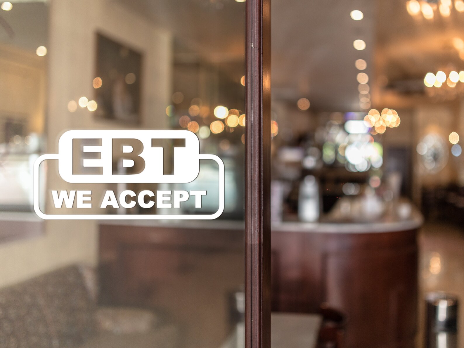 We Accept EBT and Cards Decal - Storefront Vinyl Sticker - Etsy