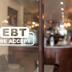 We Accept EBT and Cards Decal - Storefront Vinyl Sticker - Etsy