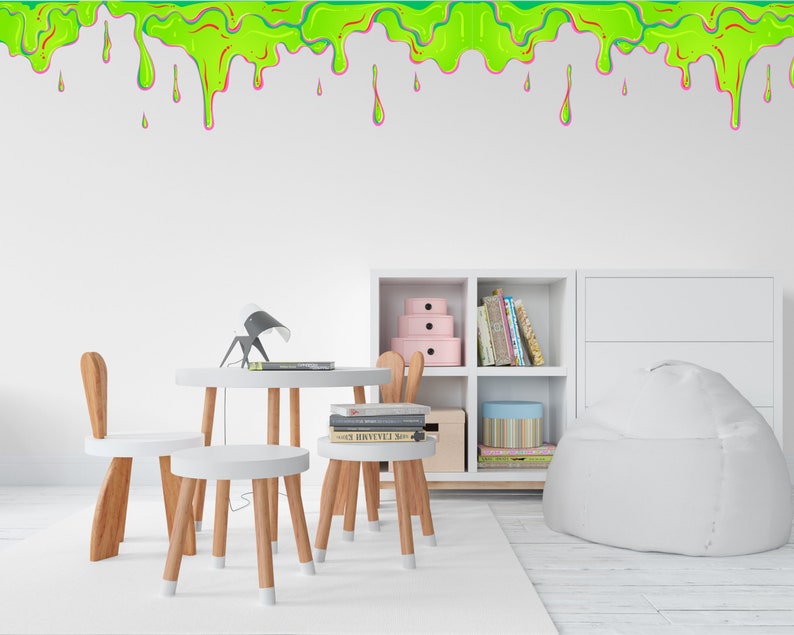 Rainbow Slime Drip Wall Decal, Kids Room Decor - Etsy