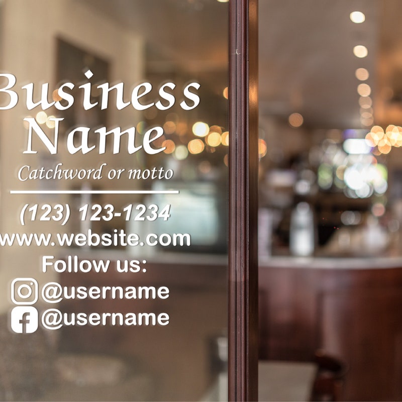 Business Door Decal - Etsy