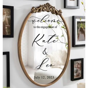 Welcome to the Engagement Mirror Decal - Soon to Be Mr & Mrs Custom ...