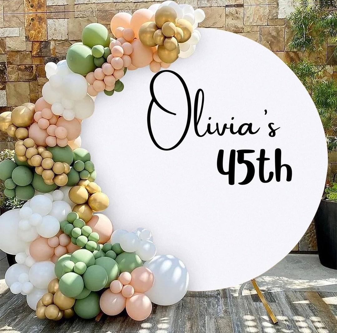 Custom Birthday Arch Decal Personalized Arch Backdrop Decal for ...
