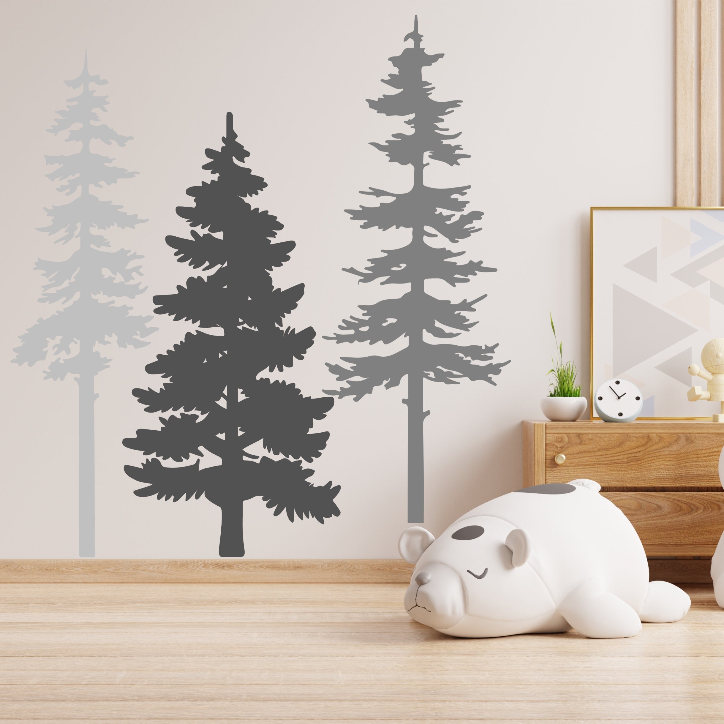 Pine Tree Forest Wall Decals, Nursery Decor - Etsy