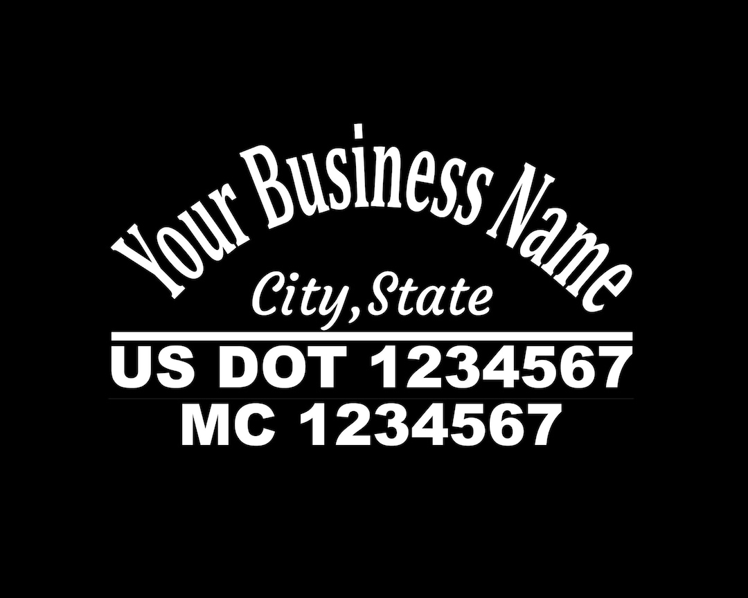 Custom US DOT Trucking Decal Stickers Tow Truck, Trucking, 18 Wheeler ...