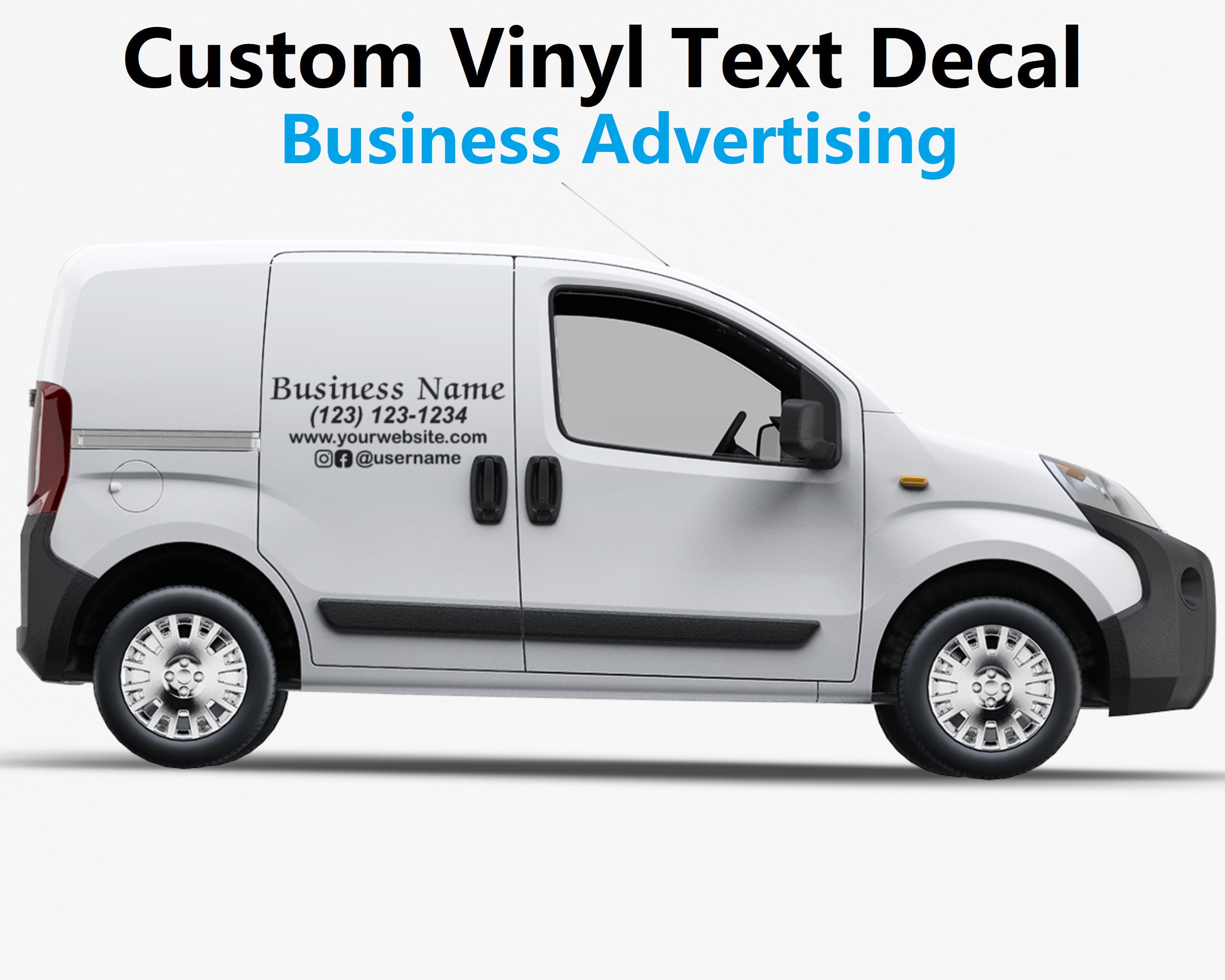 Custom Business Name Vinyl Decal – Van, Truck, Car, RV - Etsy