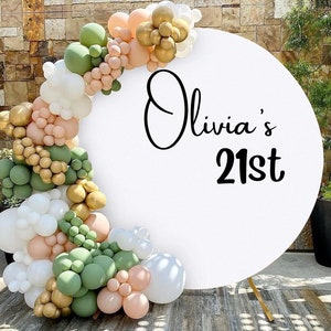 Personalised Birthday Backdrop Decal Birthday Name Sticker for Birthday ...