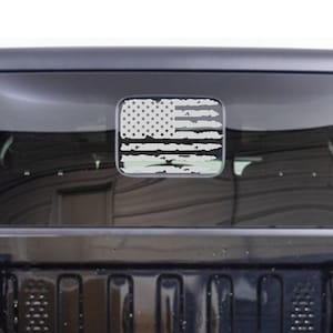 Distressed American Flag Decal Fits Jeep Gladiator Rear Window - Rear ...