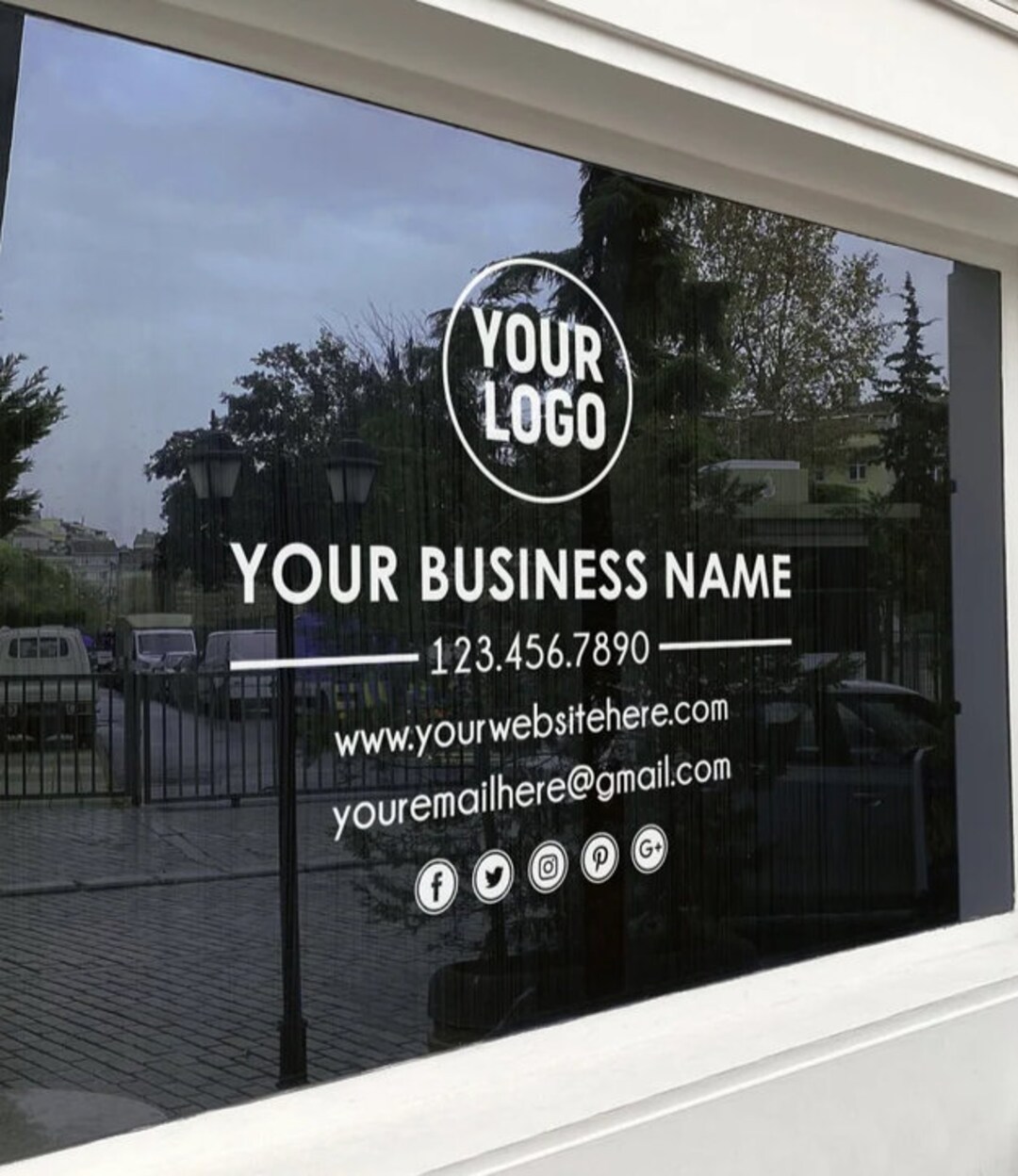 Business Window Decal Custom Sign Decal Sticker Permanent - Etsy