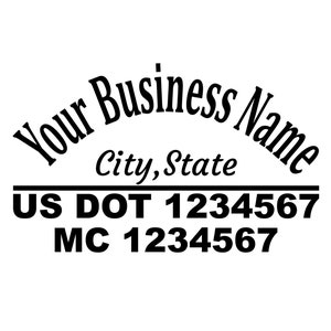 Custom US DOT & MC Number Decals – Trucking Company Logos - Etsy