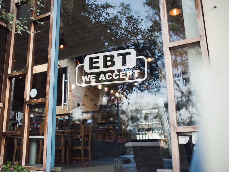 We Accept EBT and Cards Decal - Storefront Vinyl Sticker - Etsy