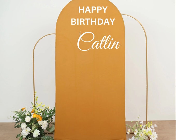 Personalized Happy Birthday Name Wall Decal, Happy Birthday Party ...