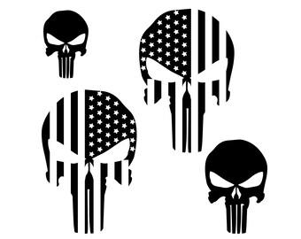 Large USA American Flag Skull Sticker Ddecal for Cars Trucks Windows ...