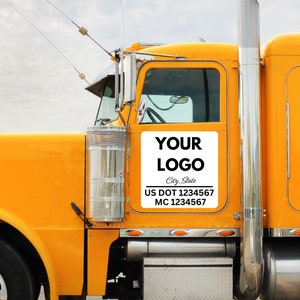 Custom US DOT Trucking Signs - 2 Decals - US Dot Stickers, Truck Door ...
