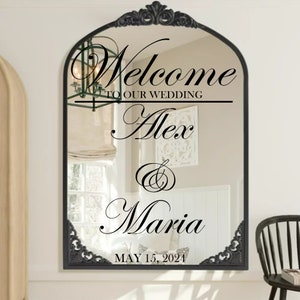 Welcome to Our Wedding Decal Wedding Welcome Sign - Customizable Design ...