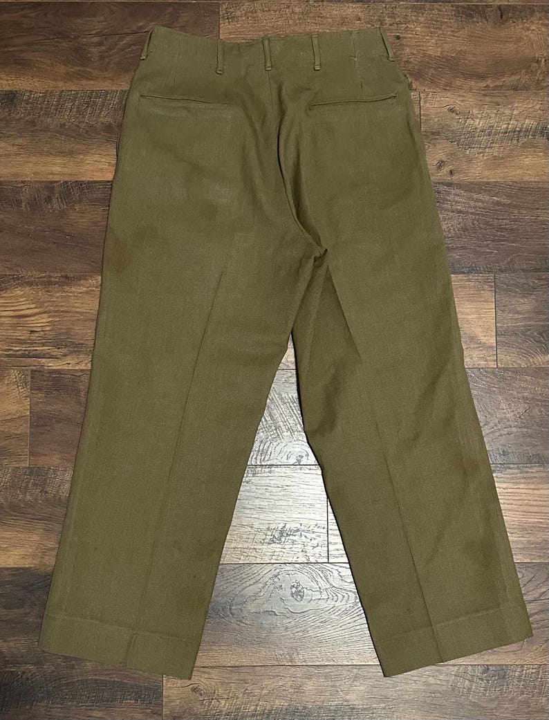 WW2 US Army Serge Wool Light Shade Trousers “M1937” April 1942 Dated ...