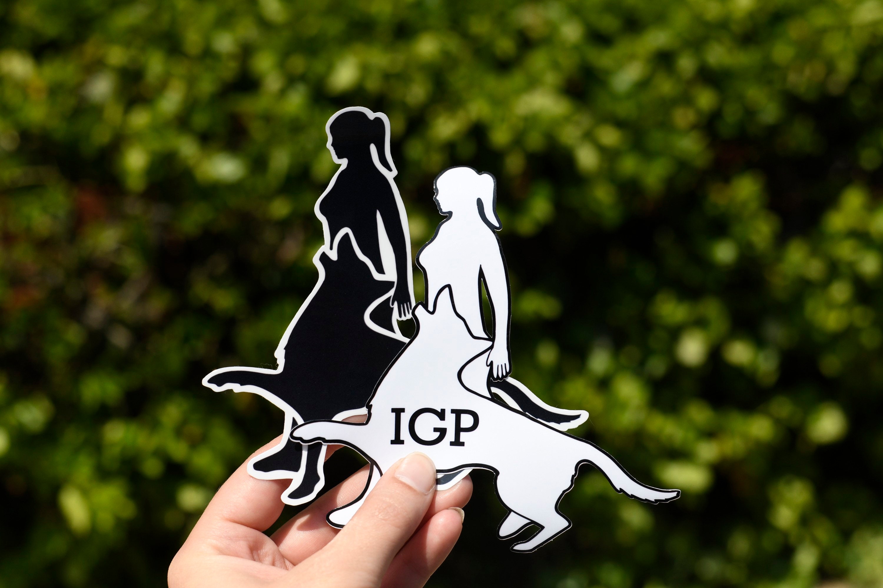 IGP/PSA Woman and Dog Silhouette Sticker Water Resistant - Etsy